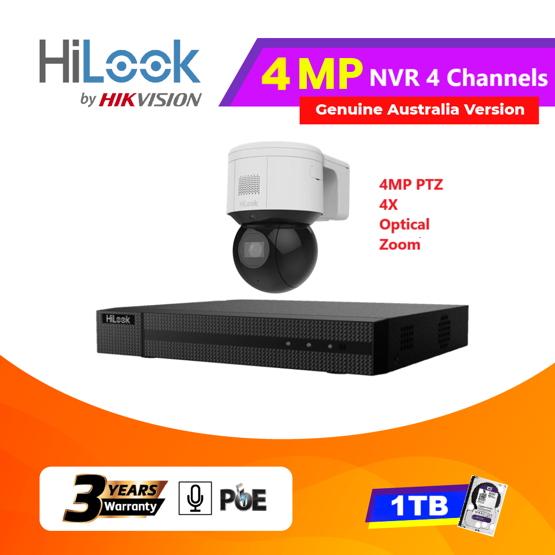 Hilook I NVR 4 Ch.+ 4MP 4X Optical Zoom PTZ - IPVISIONS